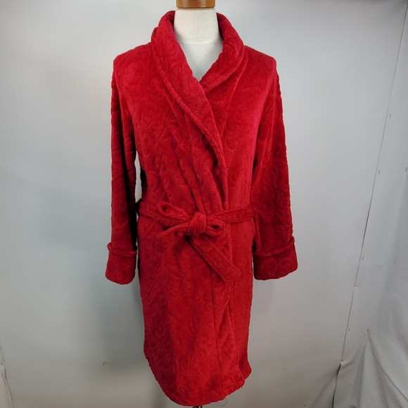 Charter Club | Intimates & Sleepwear | Charter Club Red Fleece Robe ...